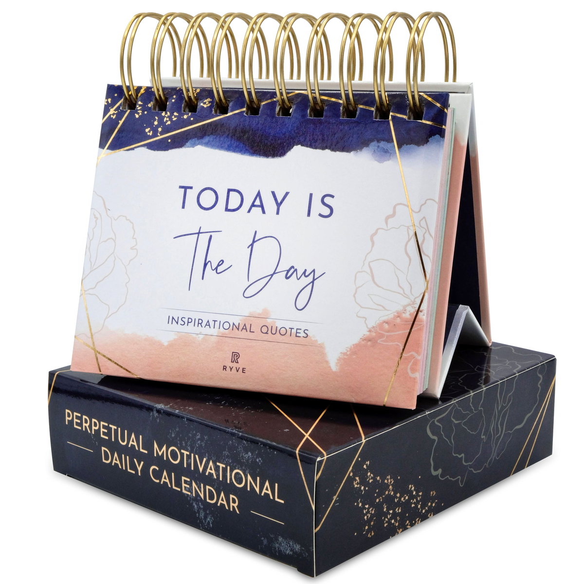 RYVE Motivational Calendar - Daily Flip Calendar with Inspirational Qu