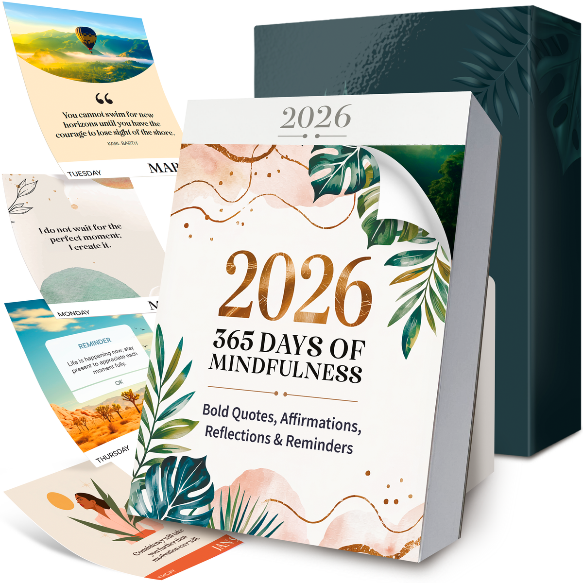 Mindfulness Desk Calendar 2026 – Daily Inspirational Page-A-Day Tear-O ...