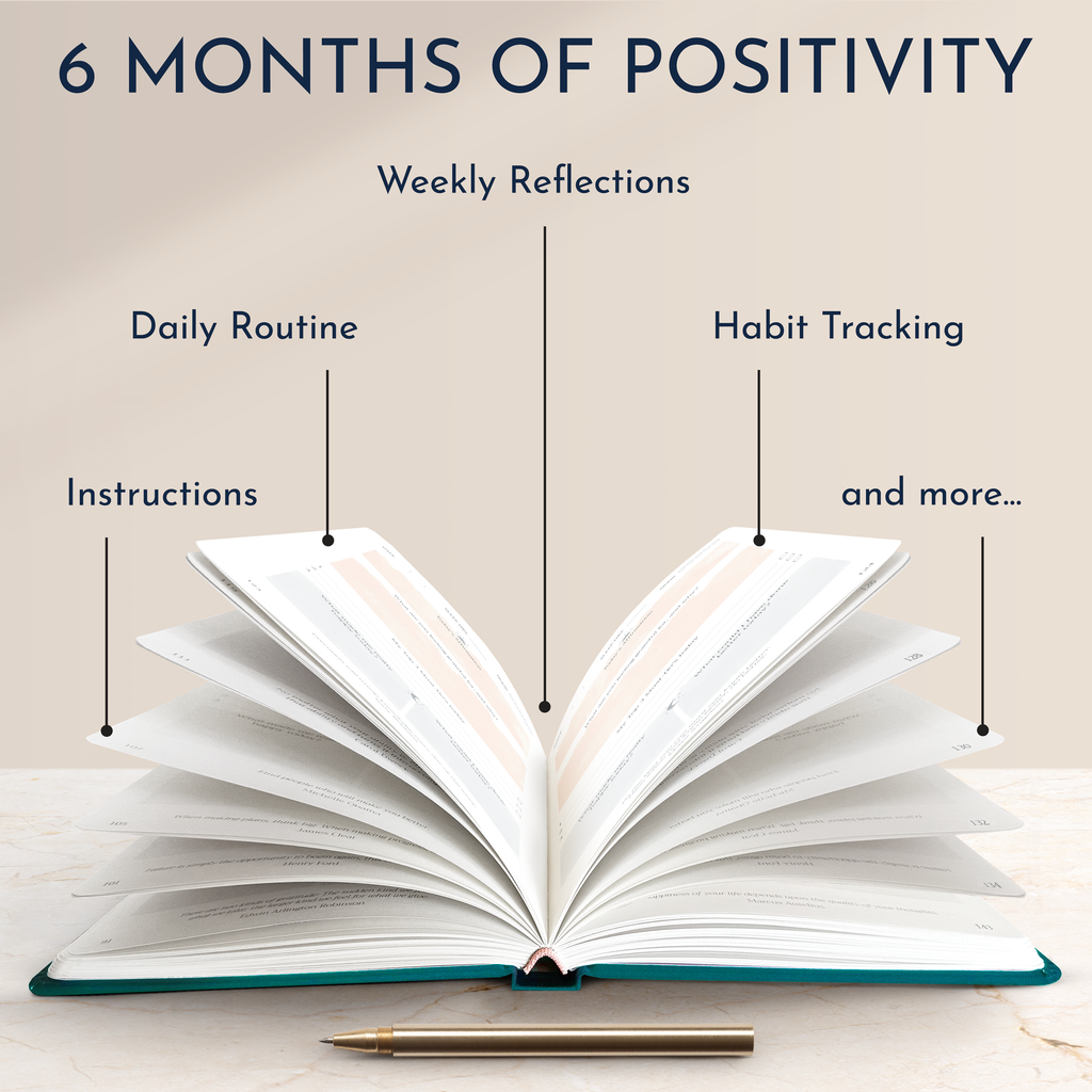 RYVE Gratitude Journal - 6 Months Positivity & Grateful Journal - Guid