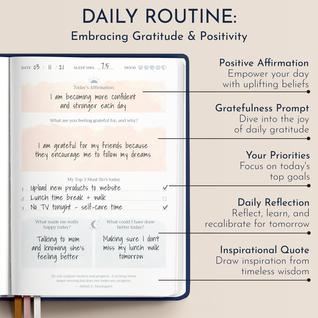 RYVE Daily Journal for Women: 6-Month Guided Gratitude Journal for Wom