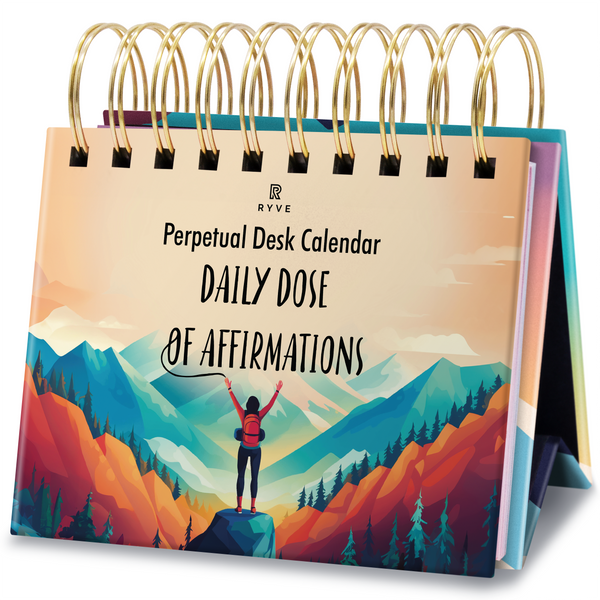 RYVE Daily Affirmation Calendar - Motivational Desk Calendar with Dail