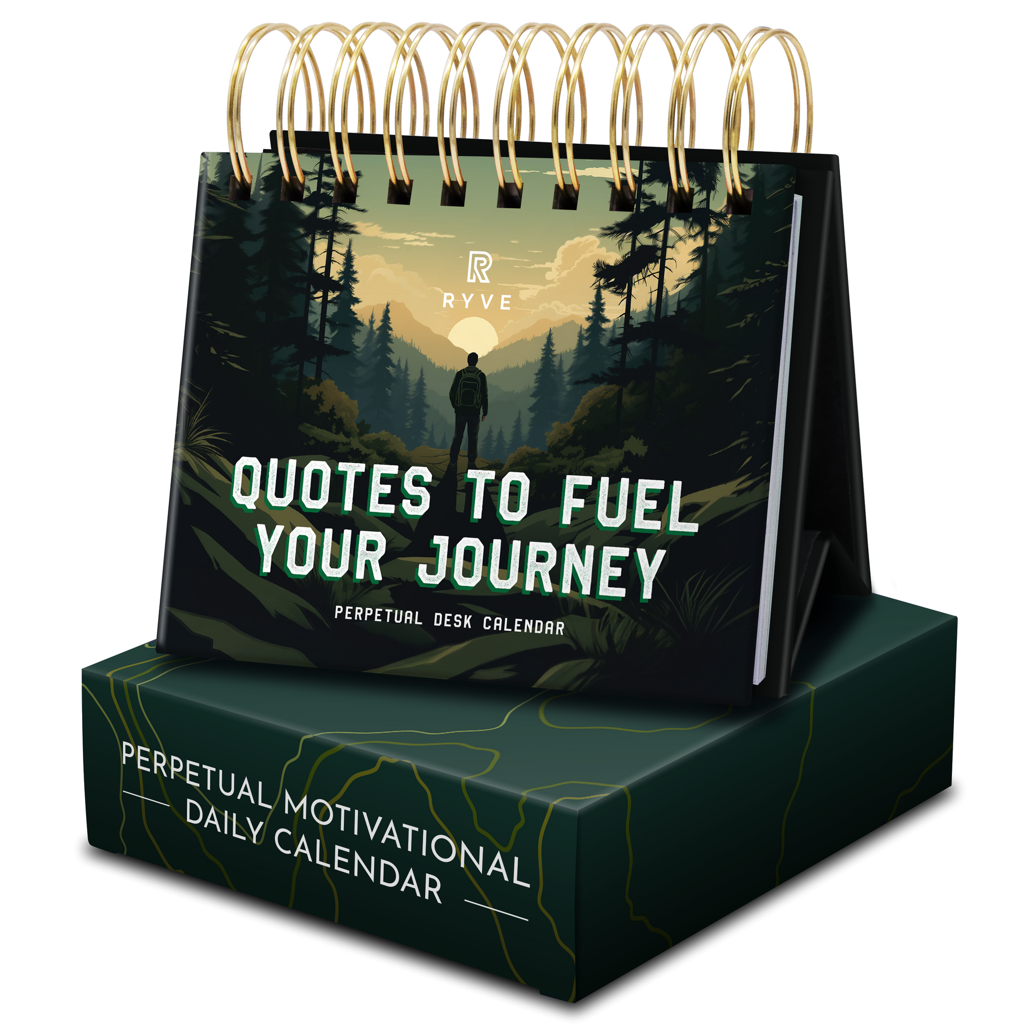 RYVE Motivational Calendar for Men - Daily Flip Calendar with 365+ Ins