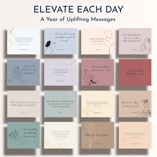 RYVE Motivational Desk Calendar, Inspirational Quotes for Desk, Desk D