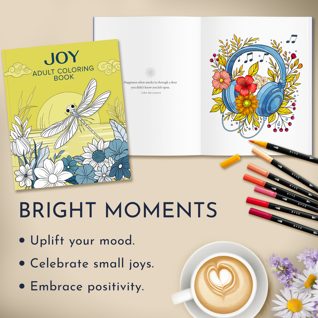 RYVE Adult Coloring Book for Women - Set of 2 Coloring Books for Adult