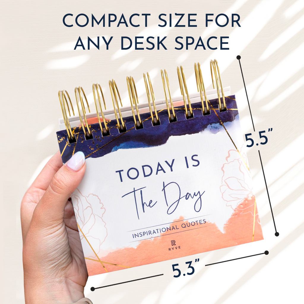RYVE Motivational Calendar - Daily Flip Calendar with Inspirational Qu