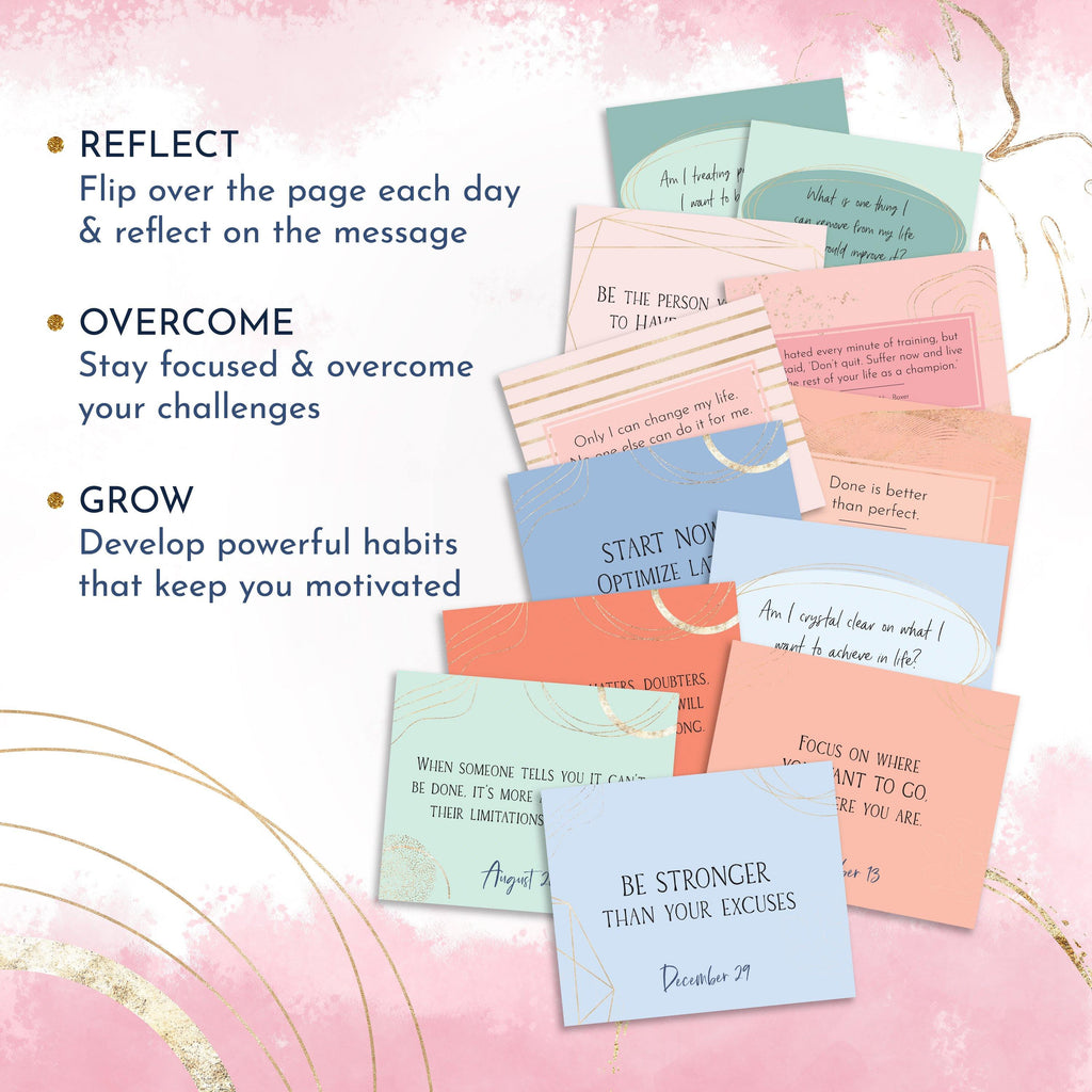 Motivational Desk Calendar (Pink) – RYVE